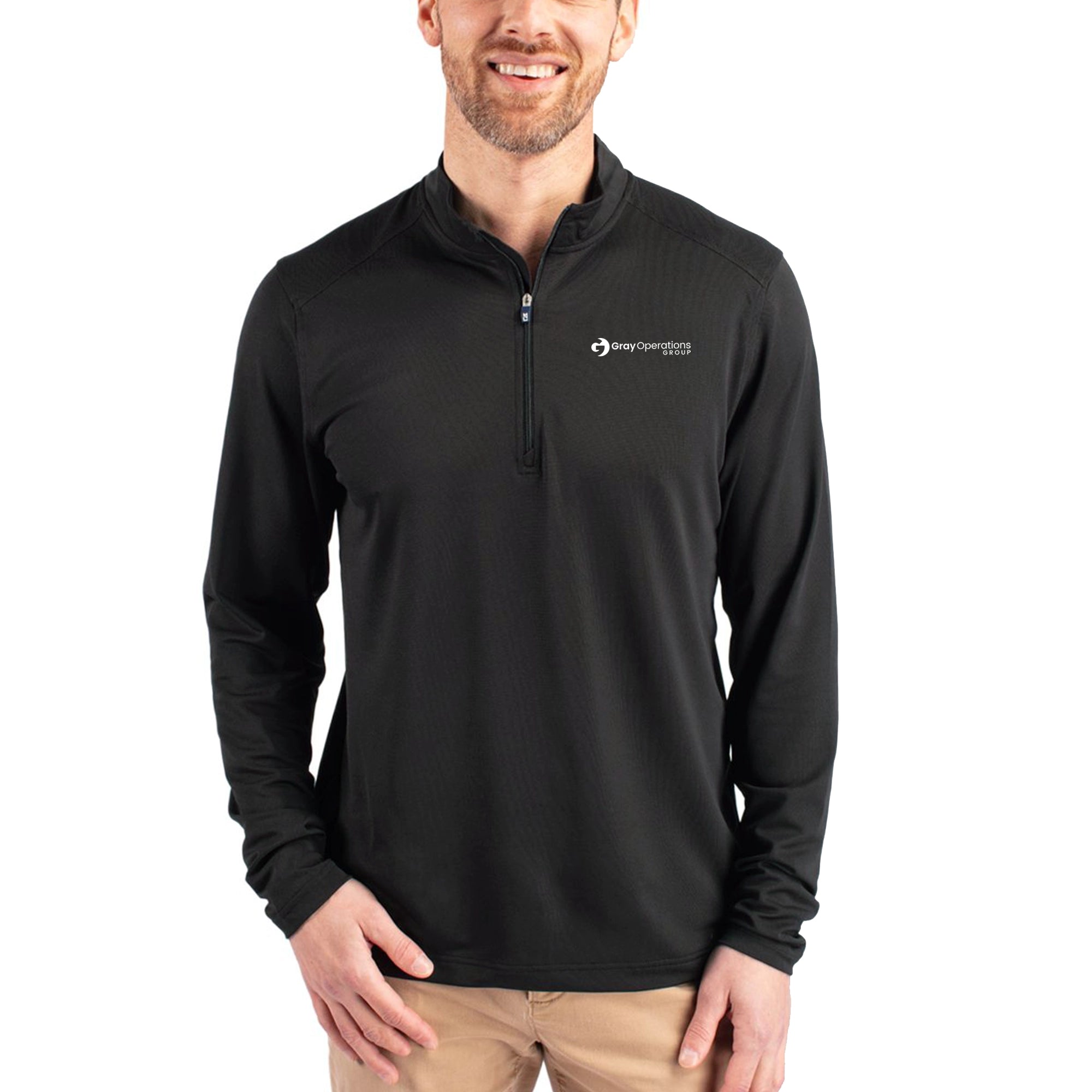 MEN'S Cutter & Buck Virtue Eco Pique Quarter Zip (Includes Tall) - MCK ...